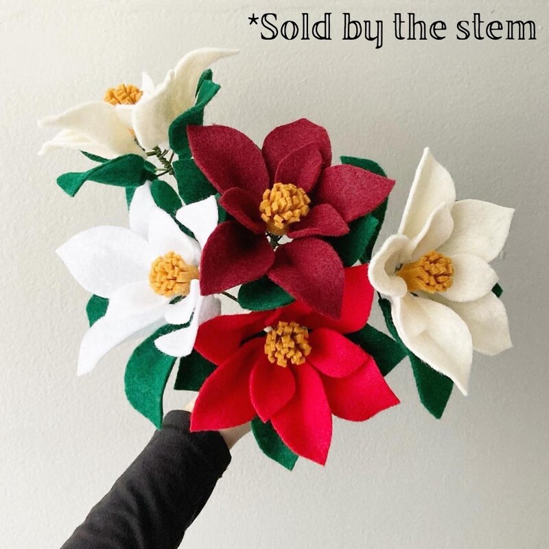 Felt Poinsettia - Etsy