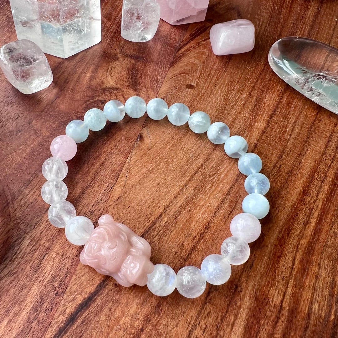 Sailor Moon Gemstone Bracelet: Alashan Agate, Blue Moonstone, Rose ...