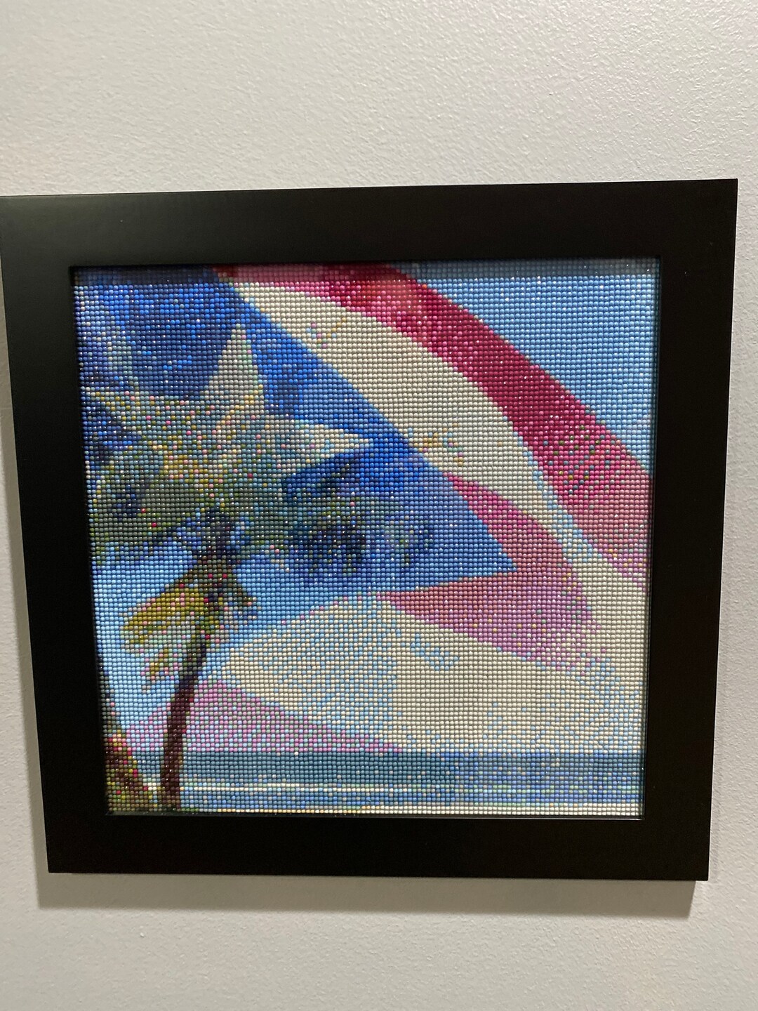 Completed and Framed Puerto Rican Flag Diamond Painting - Etsy