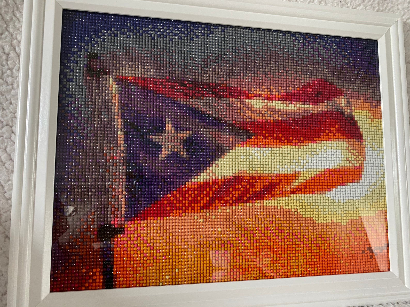 Completed & Framed Diamond Painting - Puerto Rican Flag - Etsy
