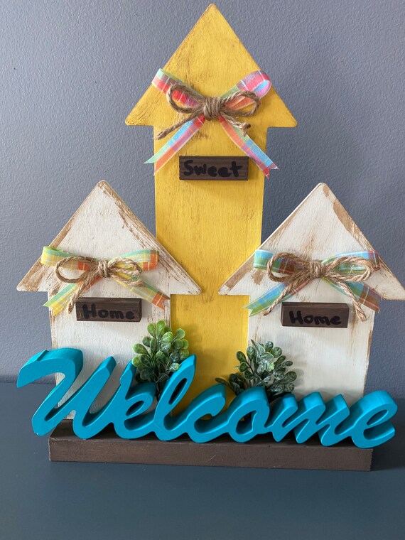 Welcome Farmhouse Table Sign - Etsy
