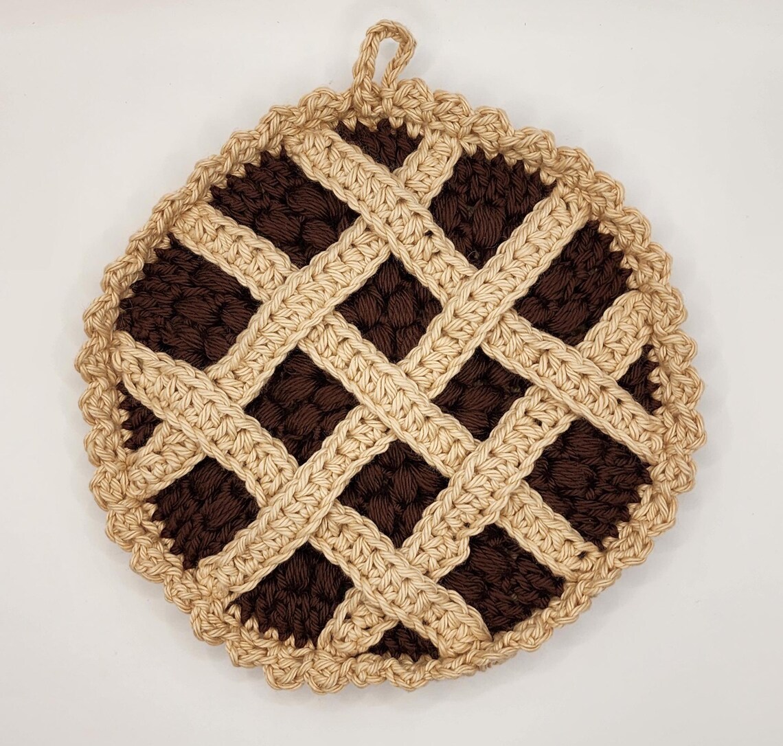 Crochet Decorative Berry Pie Pot Holder - Etsy