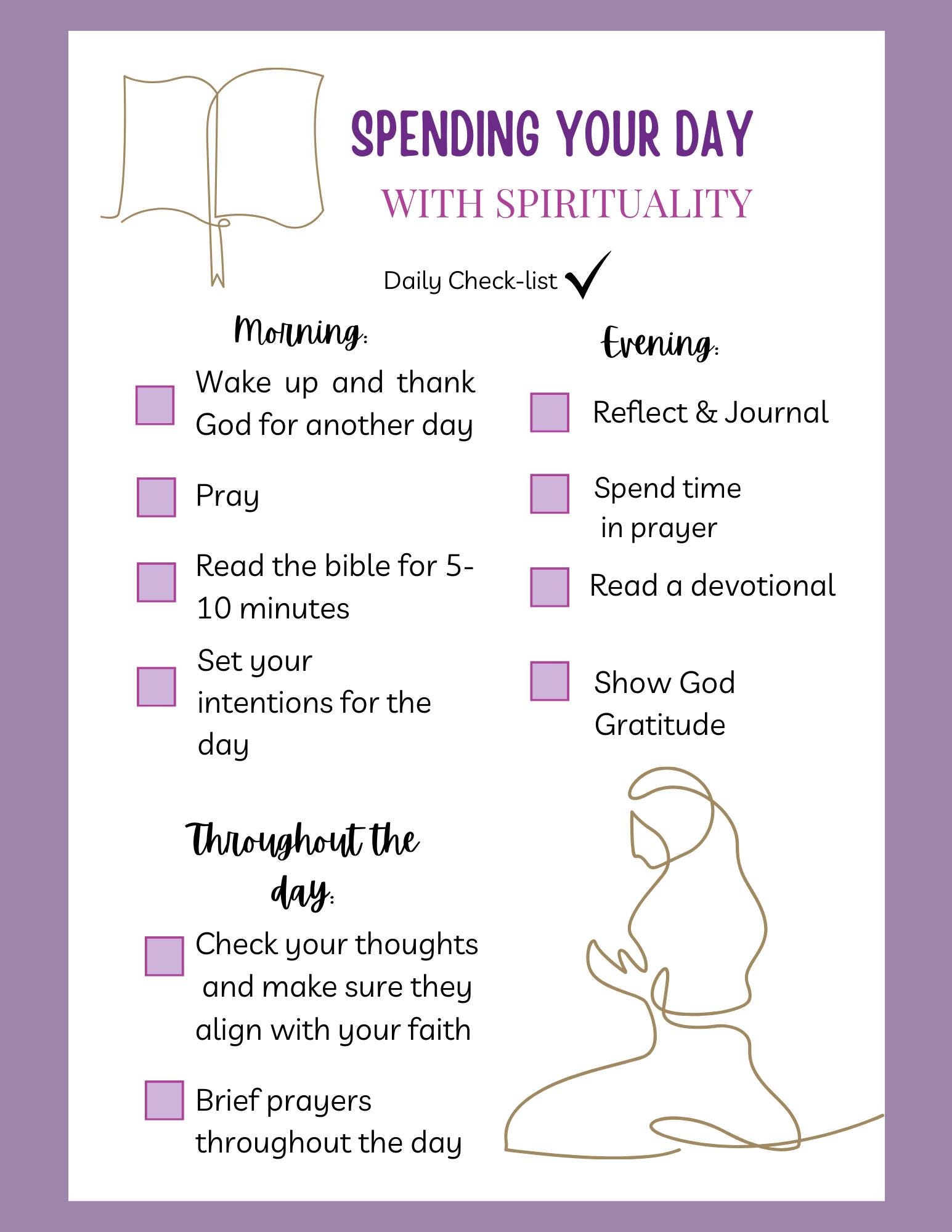 Christian Daily Routine Checklist - Etsy