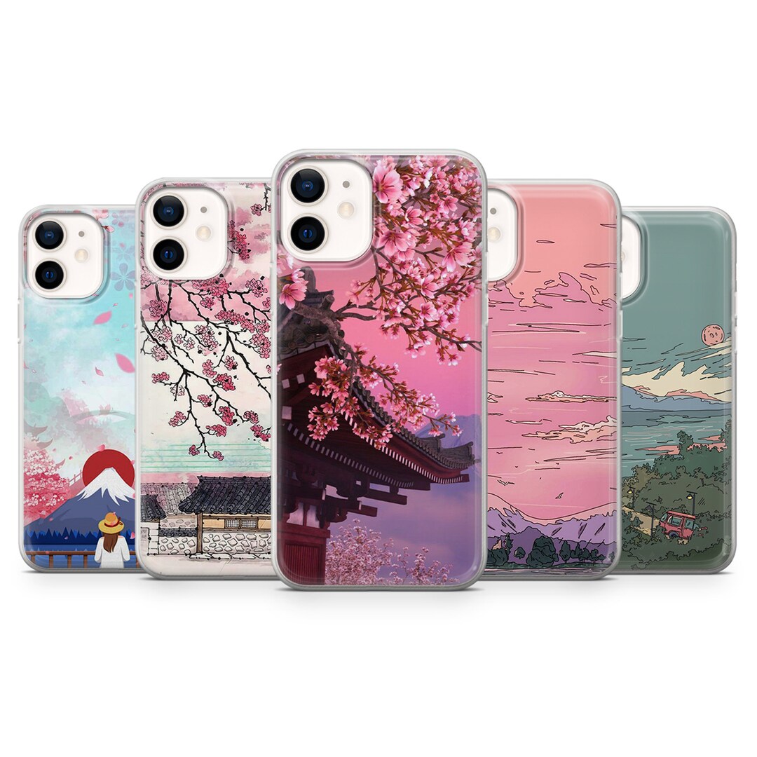 Pink Sakura Phone Case Landscape Scenery Case for Iphone - Etsy