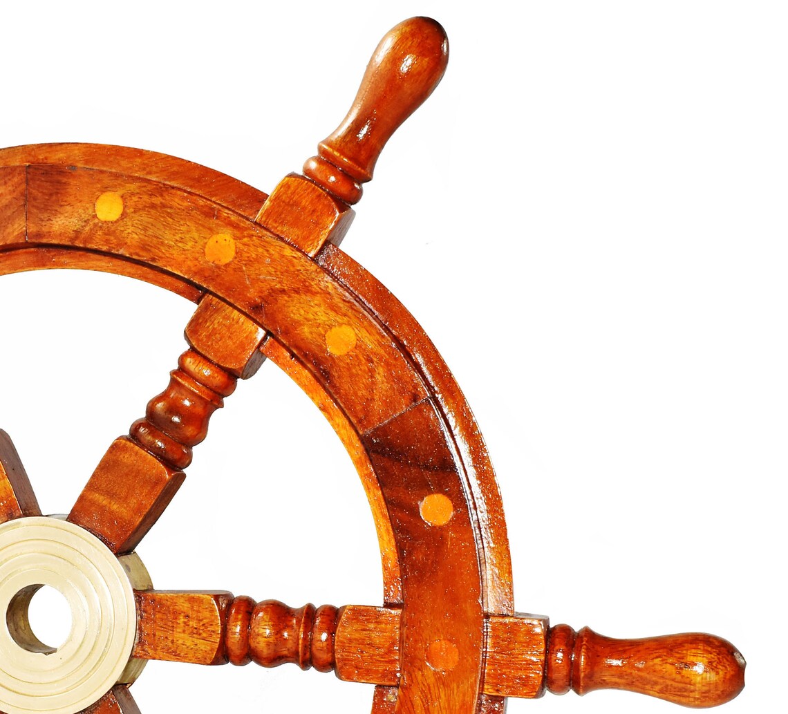 Nautical Ship Wheel Pirate's Wooden Ship Wheel Decor | Etsy