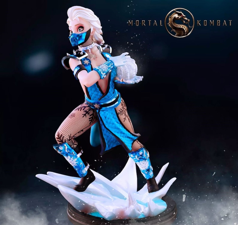 Sexy Elsa als Sub-Zero Mortal Kombat 3D Druck Datei STL | Etsy