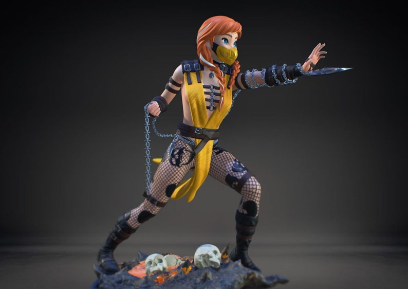 Sexy Elsa als Sub-Zero Mortal Kombat 3D Druck Datei STL | Etsy