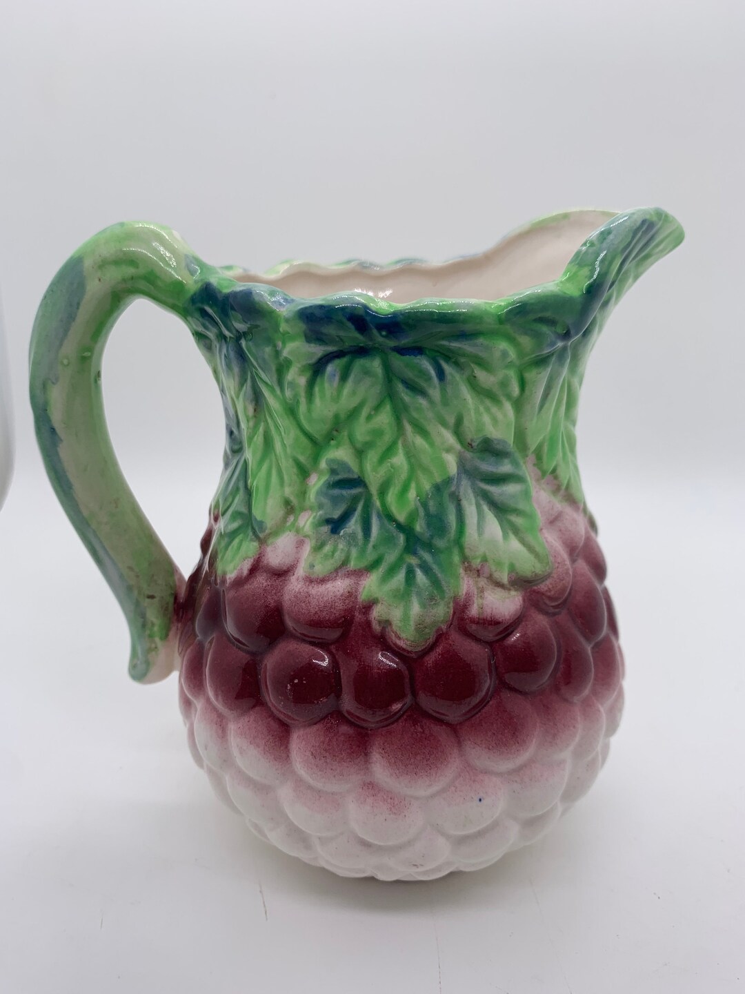 Vintage Ceramic Grape Cluster Pitcher - Etsy