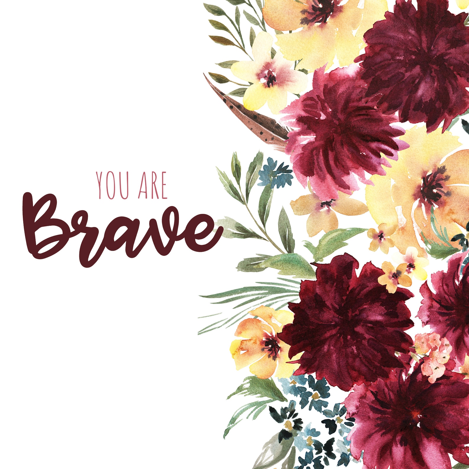 You Are Amazing You Are Brave You Are Strong Poster - Etsy