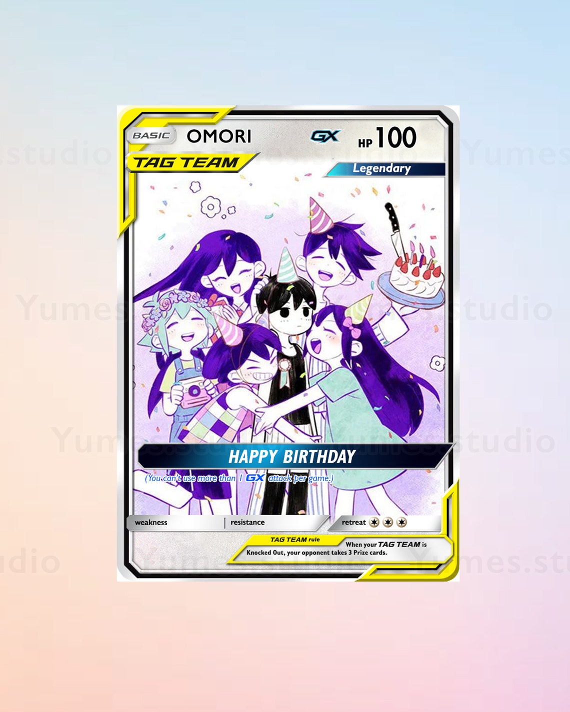 OMORI Happy Birthday Personalized Card Gift for Him/her - Etsy