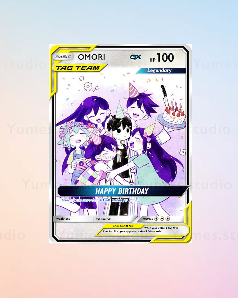 OMORI Happy Birthday Personalized Card Gift for Him/her - Etsy