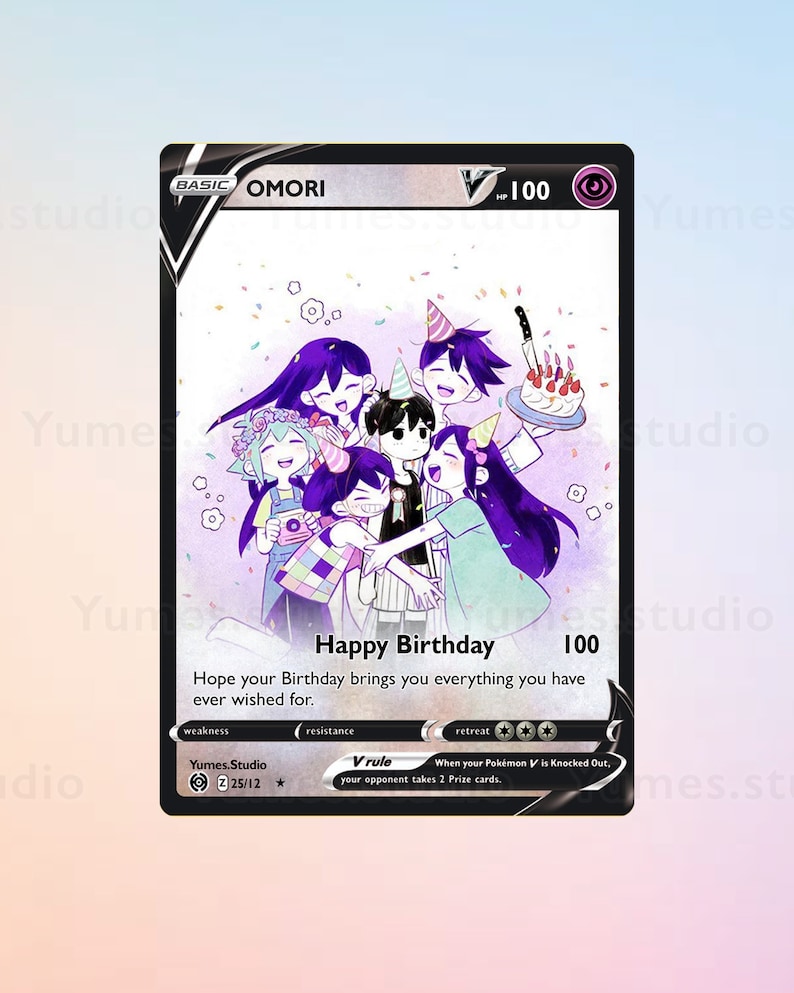 OMORI Happy Birthday Personalized Card Gift for Him/her - Etsy