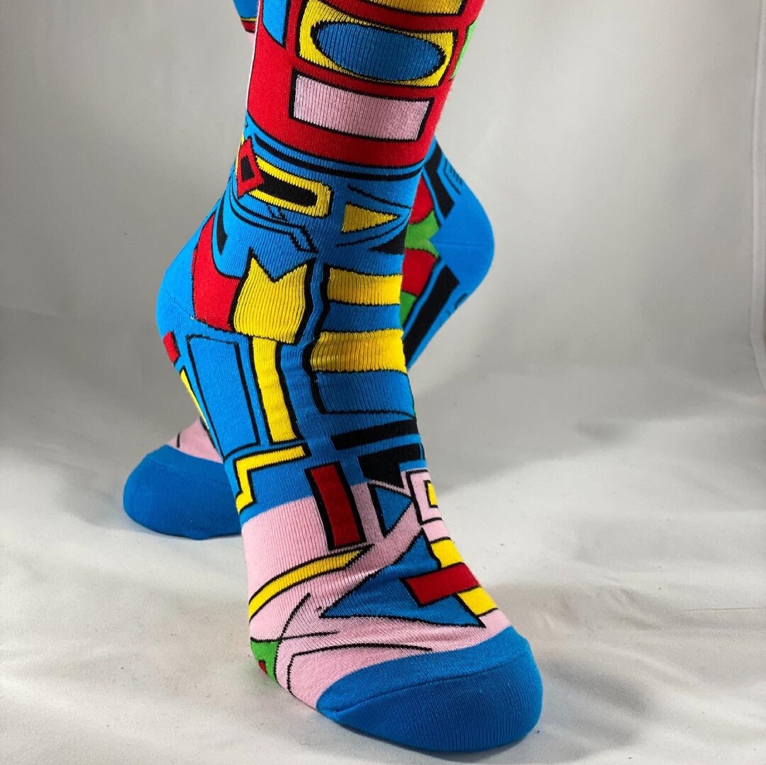 Sky Blue Ndebele African Print Socks - Etsy