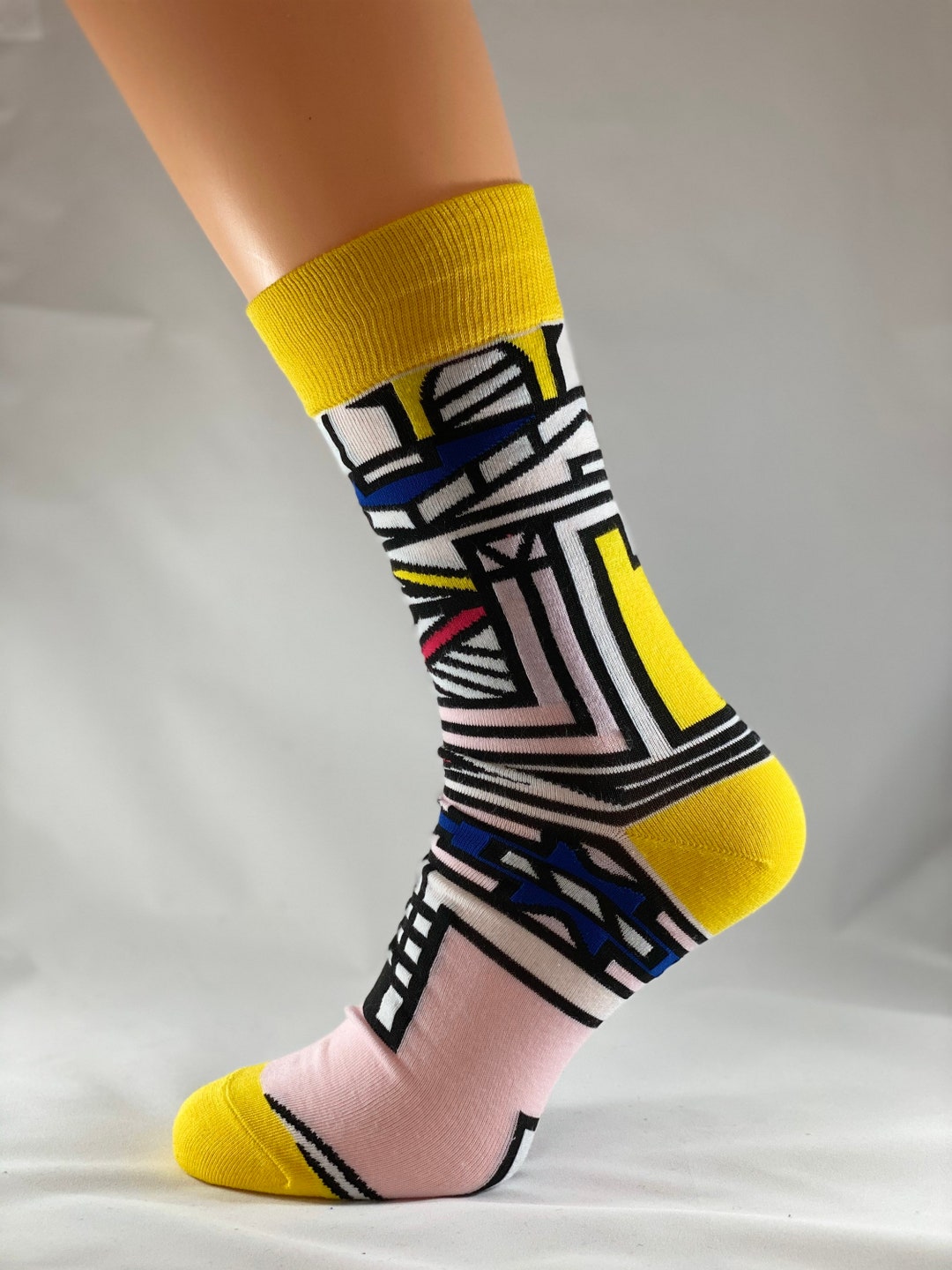 Sunny Yellow Ndebele Blaze African Print Socks - Etsy