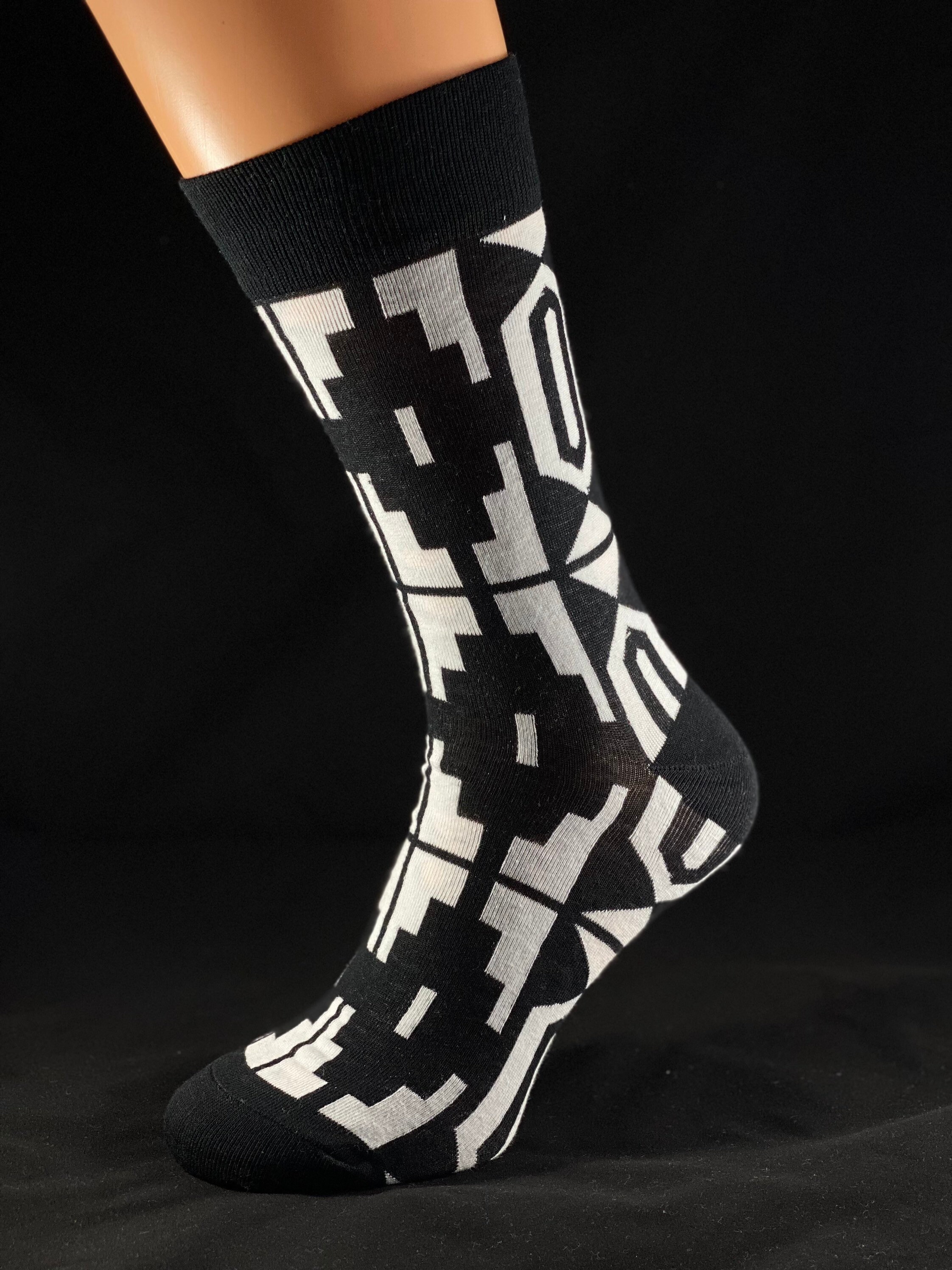 Xhosa Black African Print Socks - Etsy UK