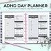 ADHD Black and White Day Planner Letter A4 Happy Planner | Etsy