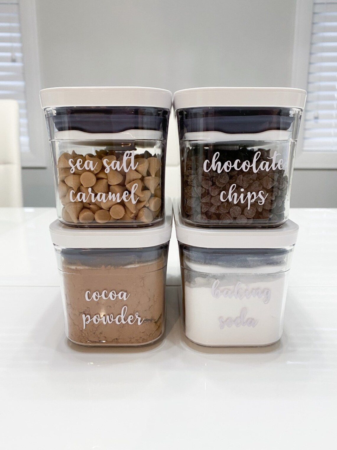 Custom Vinyl Pantry Labels Flour Sugar Baking Powder Rice | Etsy