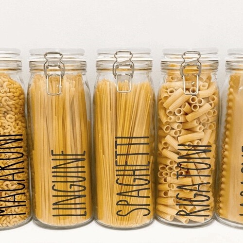 Custom Vinyl Pantry Labels Large Pasta Labels - Etsy