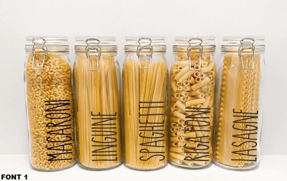 Custom Vinyl Pantry Labels Large Pasta Labels - Etsy