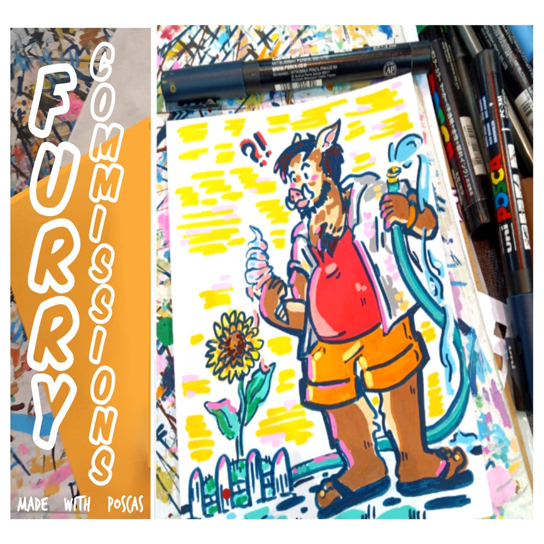 Furry Posca Commissions - Etsy