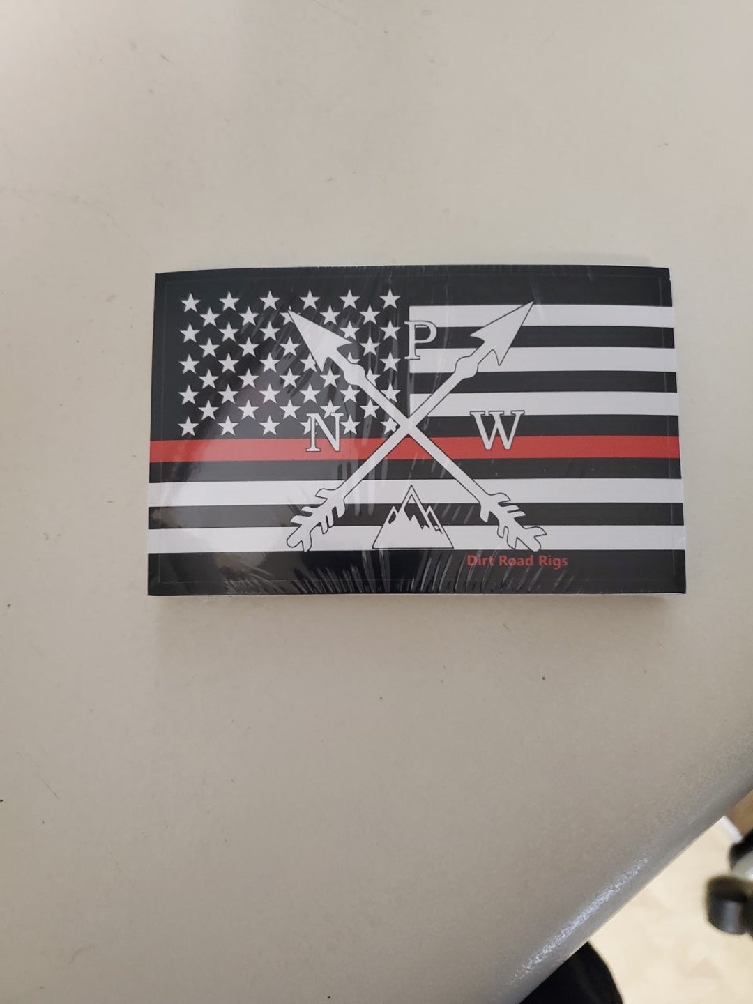 PNW Arrows Red Line Flag Decal - Etsy