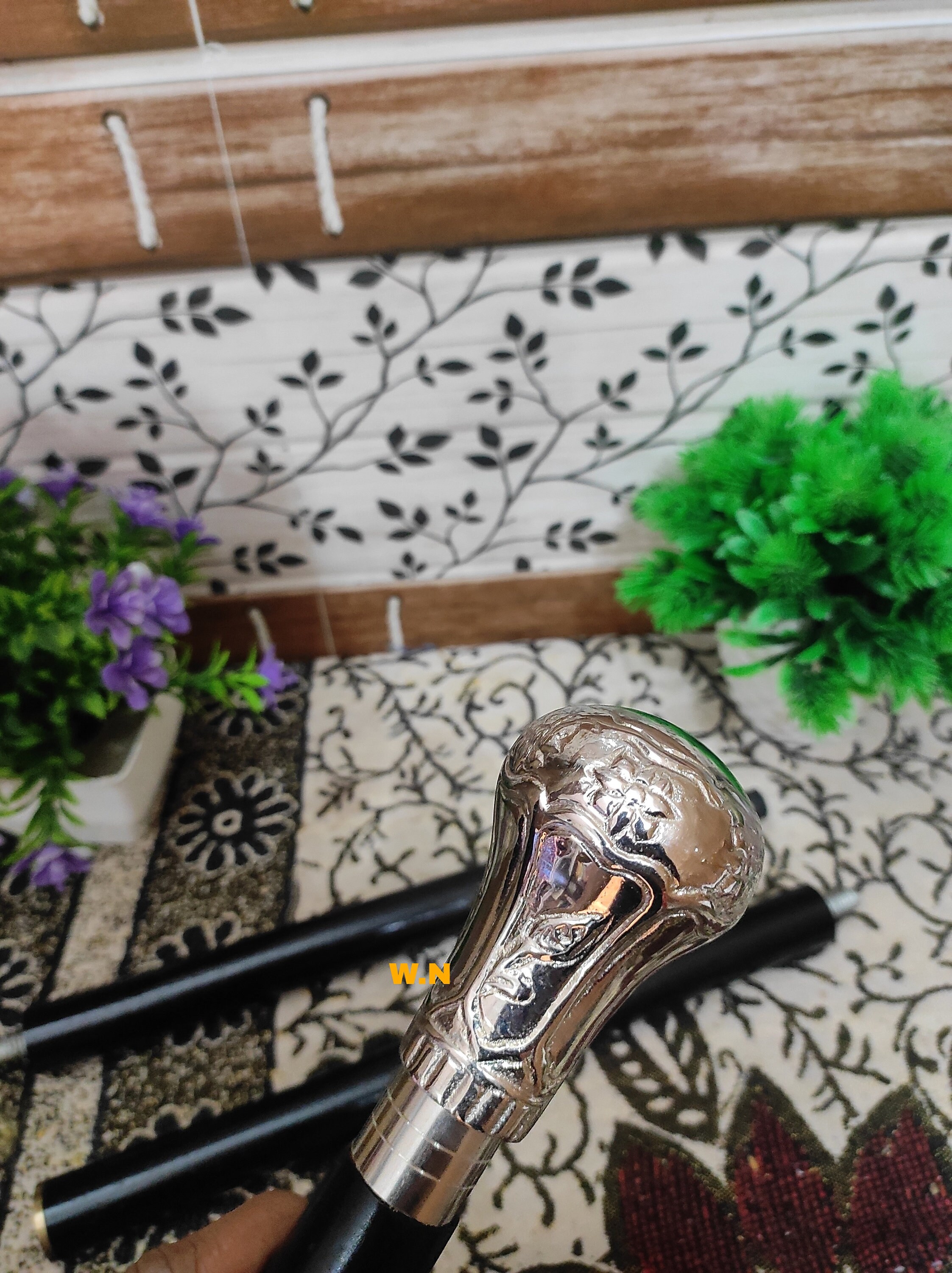 Solid Brass Handle Walking Cane Vintage Gift Walking Stick - Etsy