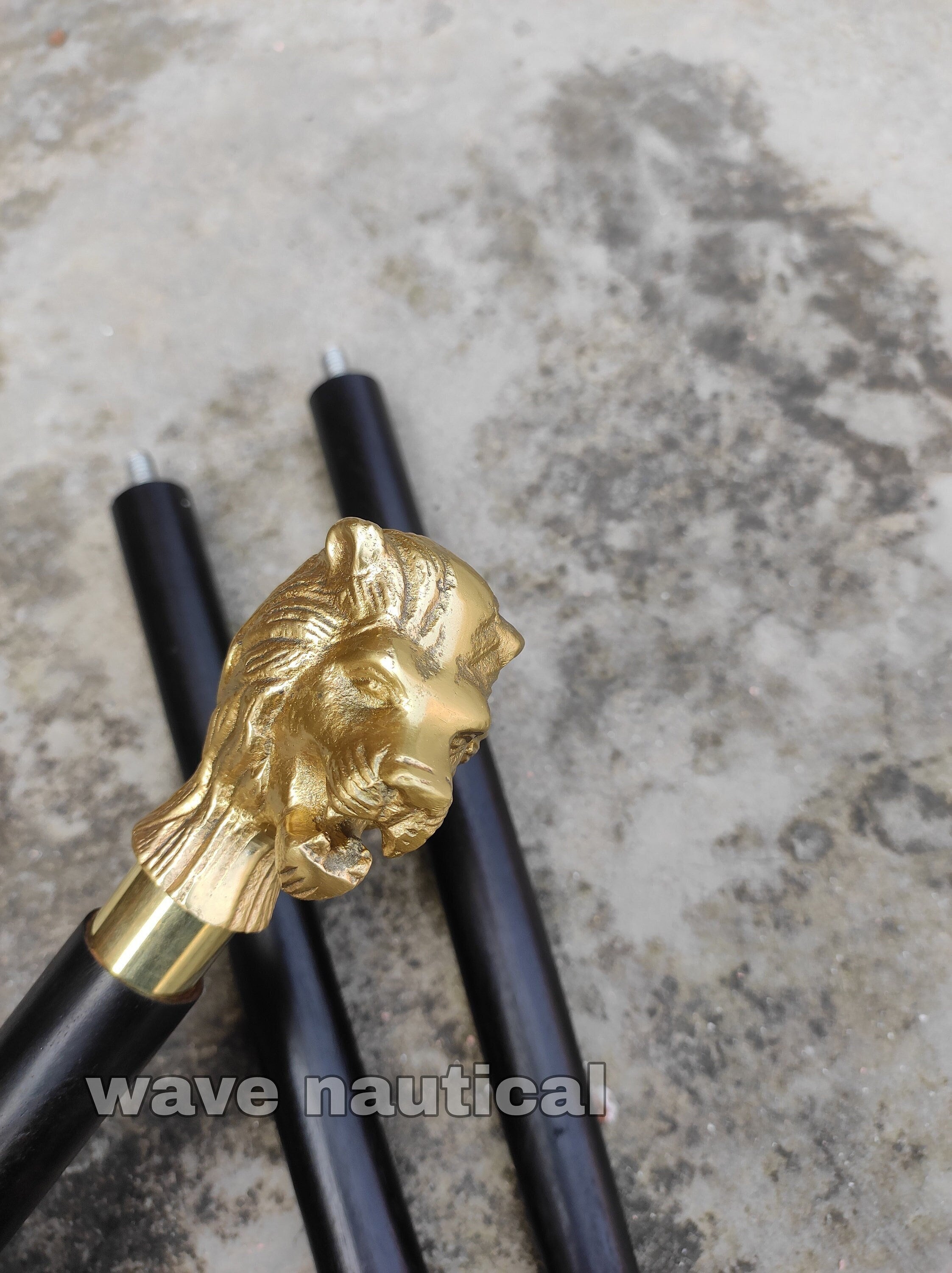 Lion Head Handmade Walking Stick Vintage Solid Wands - Etsy