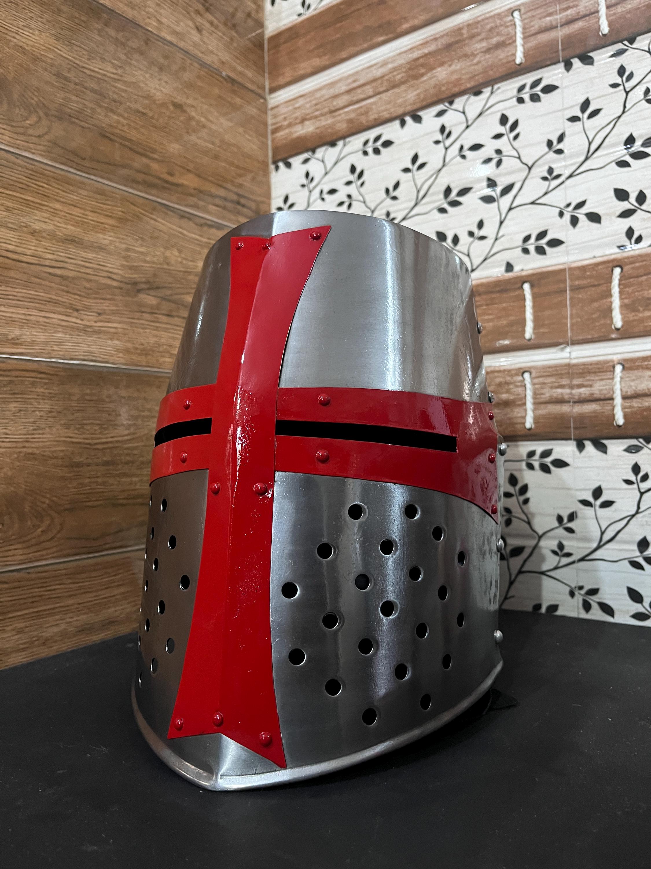 Medieval Templar Crusader Knight Helmet,prop,cosplay,steel,reenactment ...