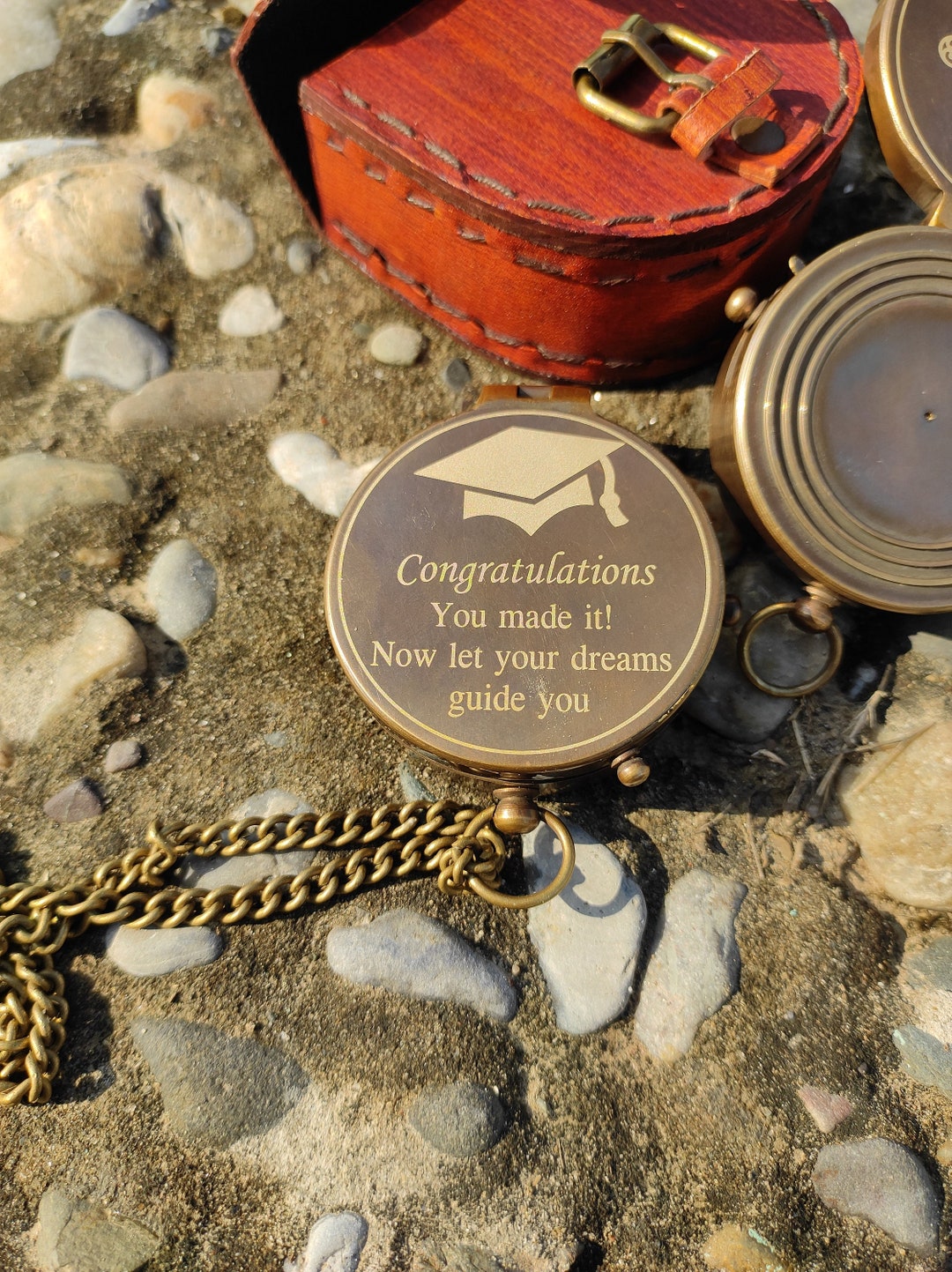 Personalized Brass Compass, Graduation Gift, Engraved Compass, Custom ...