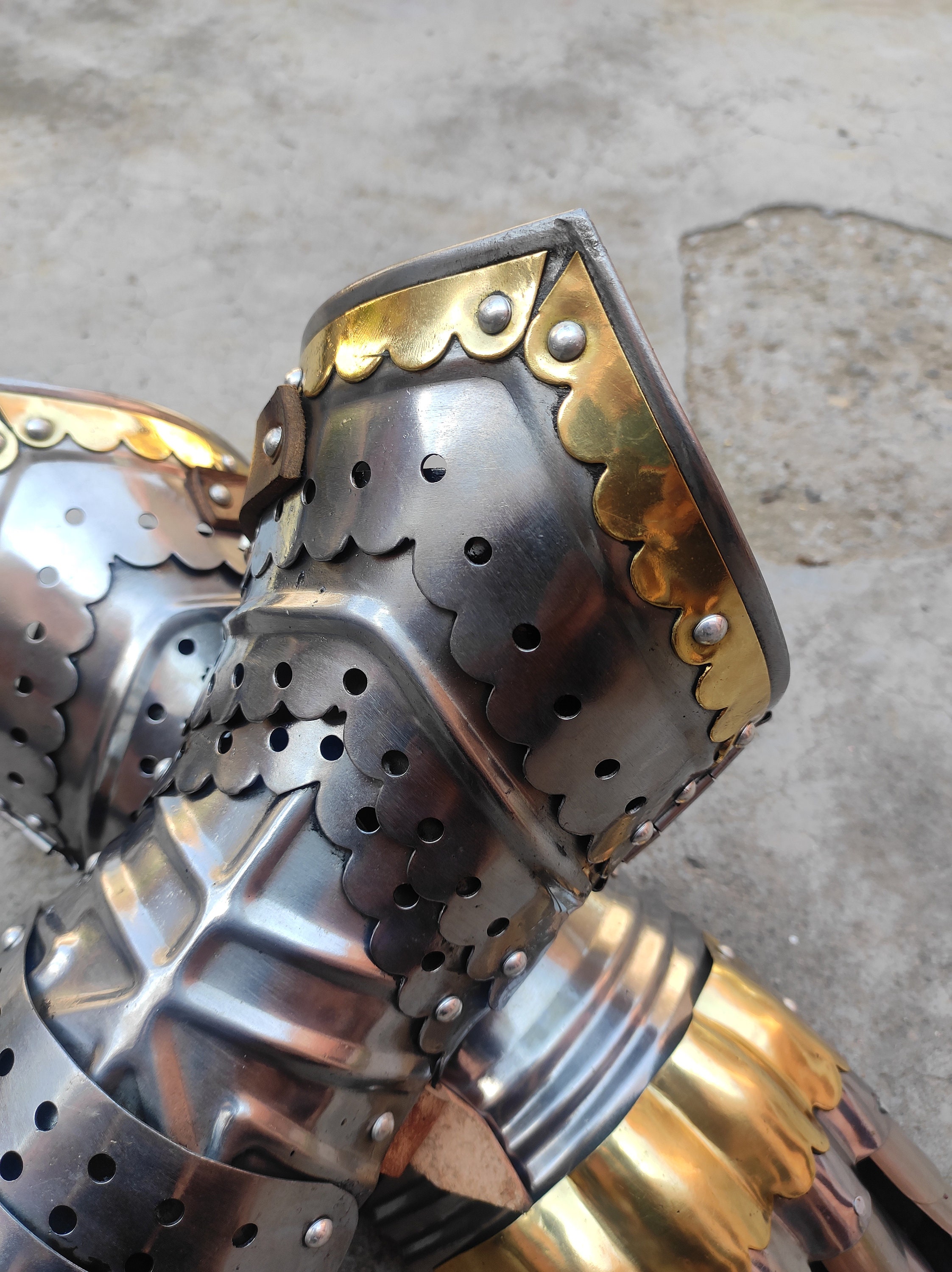 Medieval Templar Gauntlets Steel Medieval Armor Gloves Reenactment ...