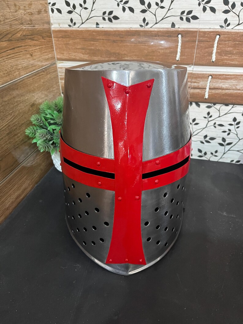 Medieval Templar Crusader Knight Helmet,prop,cosplay,steel,reenactment ...
