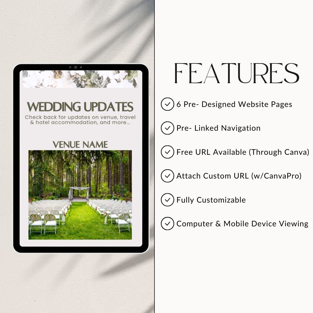 Completely Customizable Modern & Elegant Wedding Website Template - Etsy