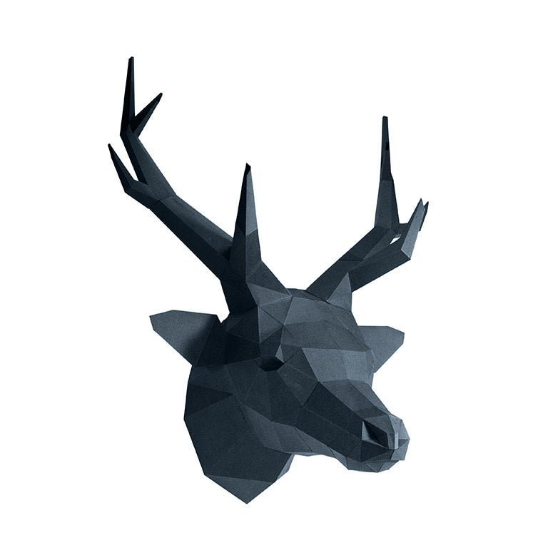 Deer Head 3D Papercraft Kit Grey Sapphire Limited Edition - Etsy