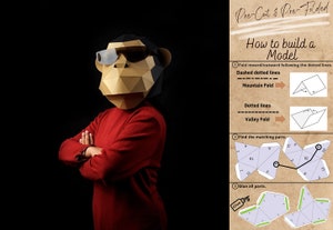 DIY Low Poly Cheetah Mask Cheetah Mask DIY Printable Animal - Etsy Canada