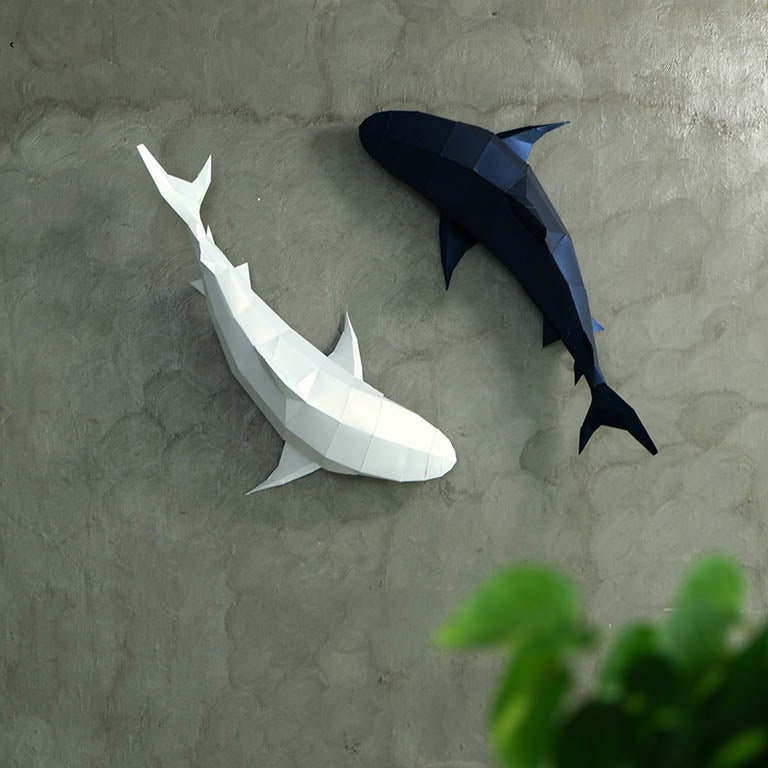 Tiger Shark 3D Papercraft Kit DIY Room Decor for Boys - Etsy