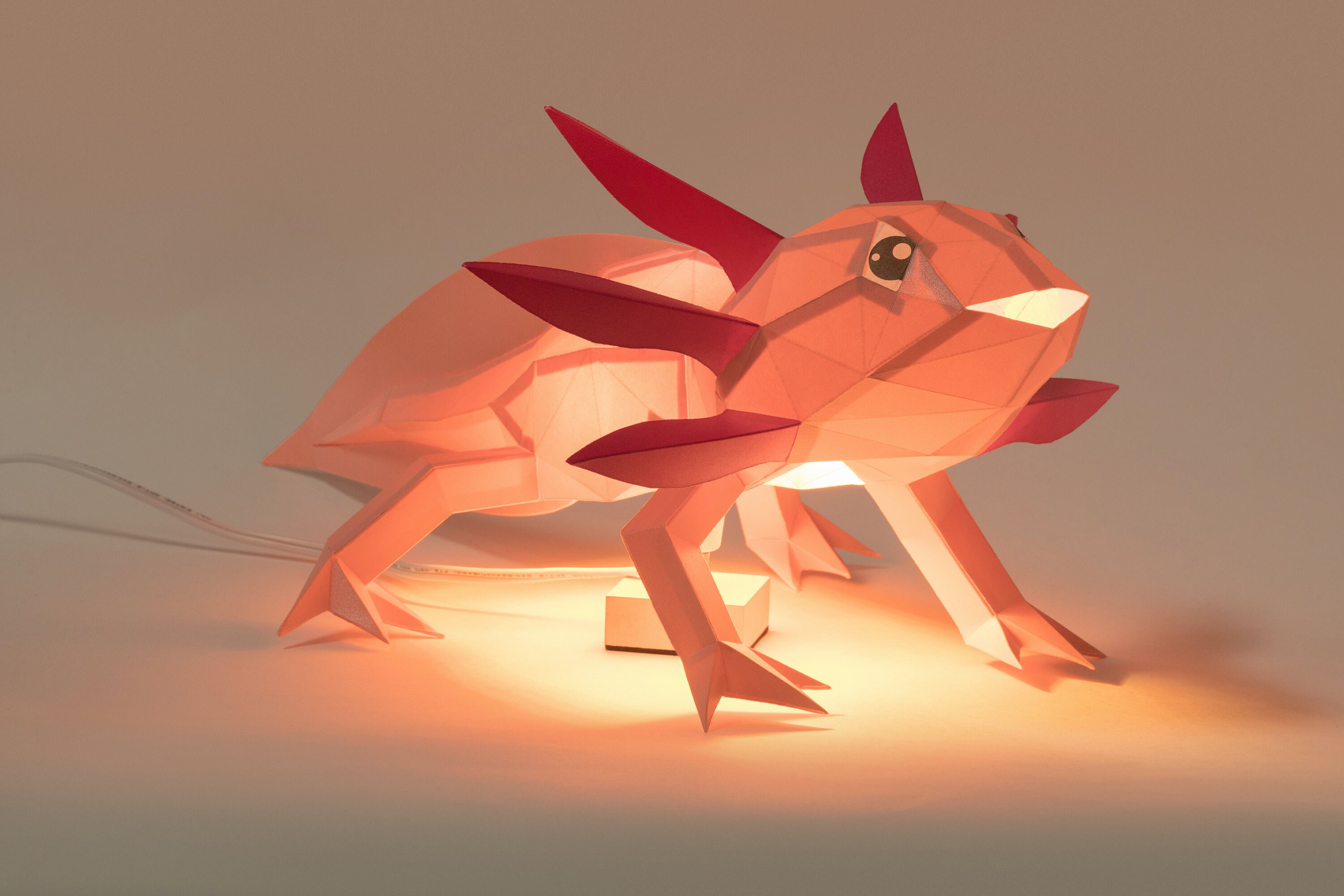 Axolotl Dual-Use Lamp Model Papercraft 3D Low Poly Paper Model | Etsy