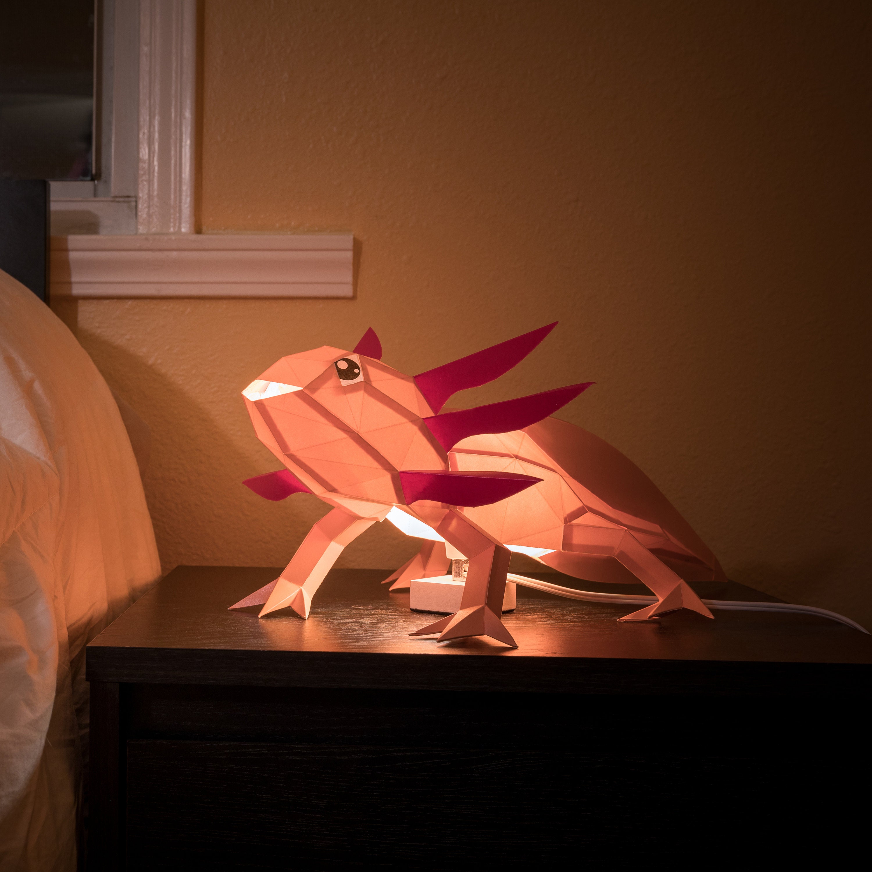 Axolotl Dual-Use Lamp Model Papercraft 3D Low Poly Paper Model | Etsy