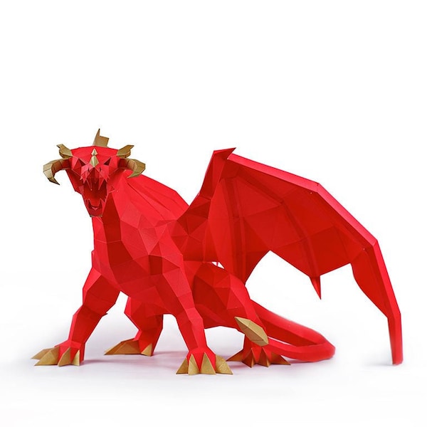 Papercraft Dragon - Etsy
