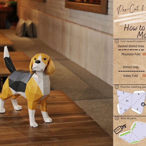 Papercraft Dog - Etsy