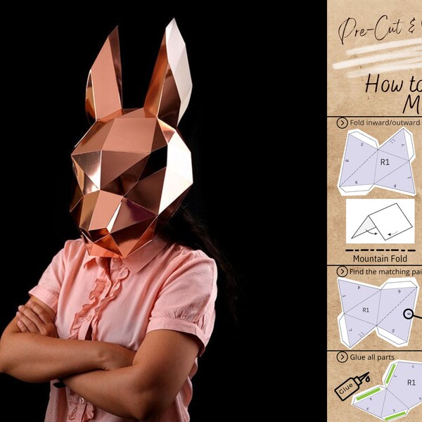 Diy Cardboard Mask - Etsy