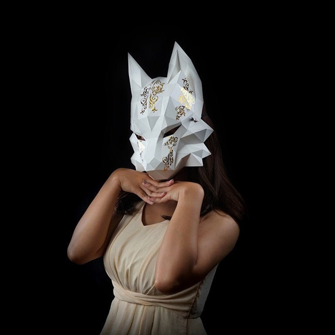 Fox Mask DIY Paper Head Mask Kit, Pre-cut & Pre-folded - Etsy