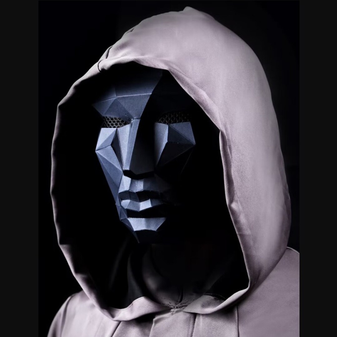 Front Man Mask DIY Squid Game Paper Head Mask Kit Pre-cut & - Etsy