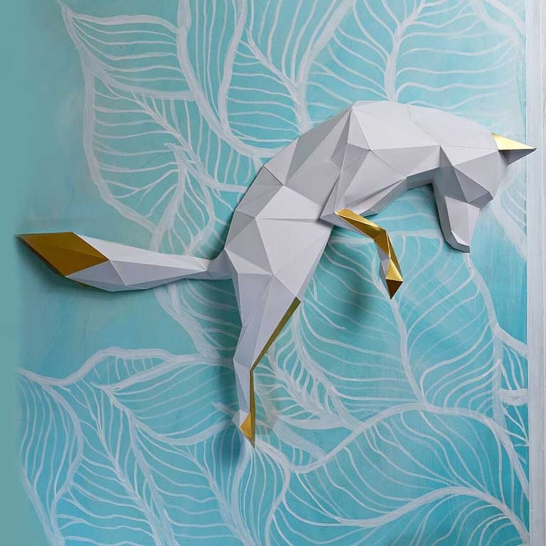 Fox Pounce 3D Papercraft Kit DIY Room Decor for Boys and - Etsy