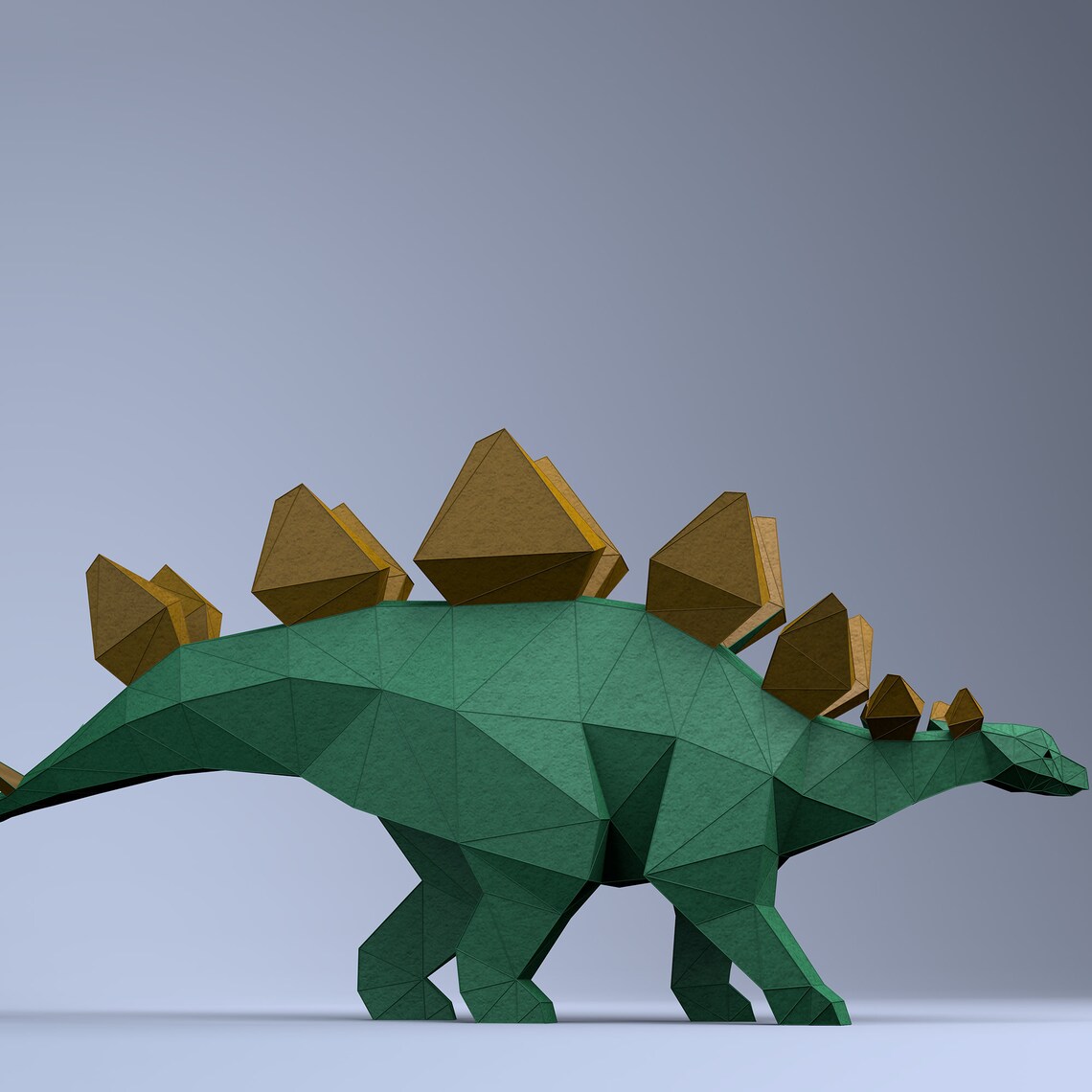 Stegosaurus 3D Papercraft Kit Animal Trophy Statue, Dinosaur Figure Low ...