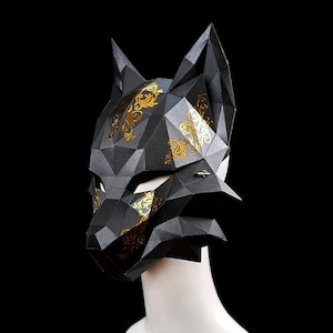 Fox Mask DIY Paper Head Mask Kit, Pre-cut & Pre-folded - Etsy
