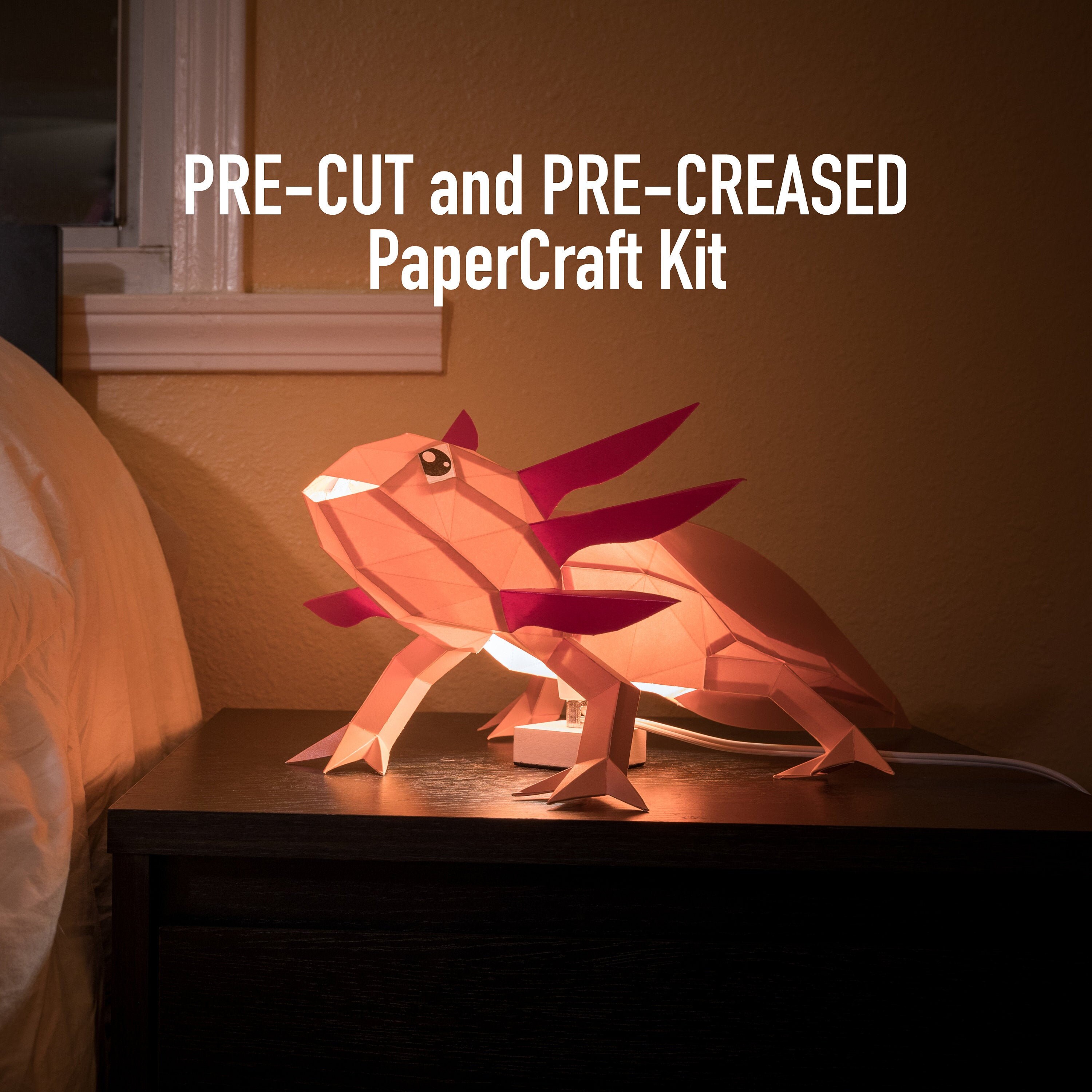 Axolotl Dual-Use Lampe Modell Papercraft 3D Low Poly Papier - Etsy.de