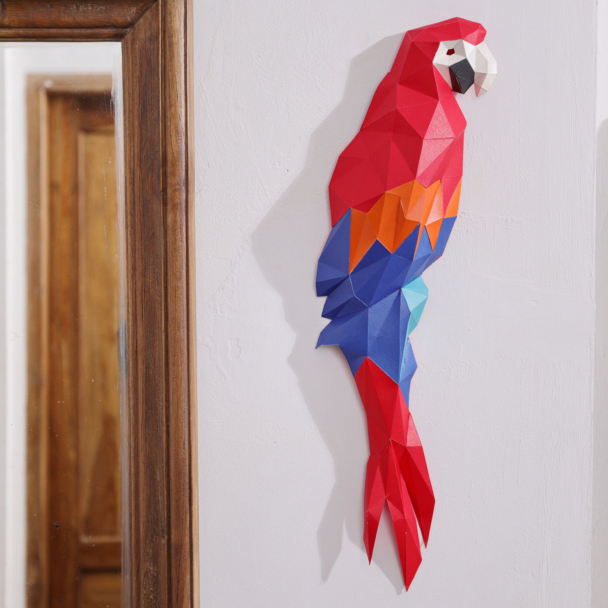 Macaw 3D Papercraft Kit Animal Wall Art Decor Bird Low Poly - Etsy