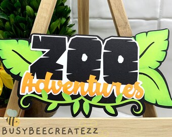 Zoo Fun Scrapbook Title, Embellishment Paper Piecing Die Cut - Etsy