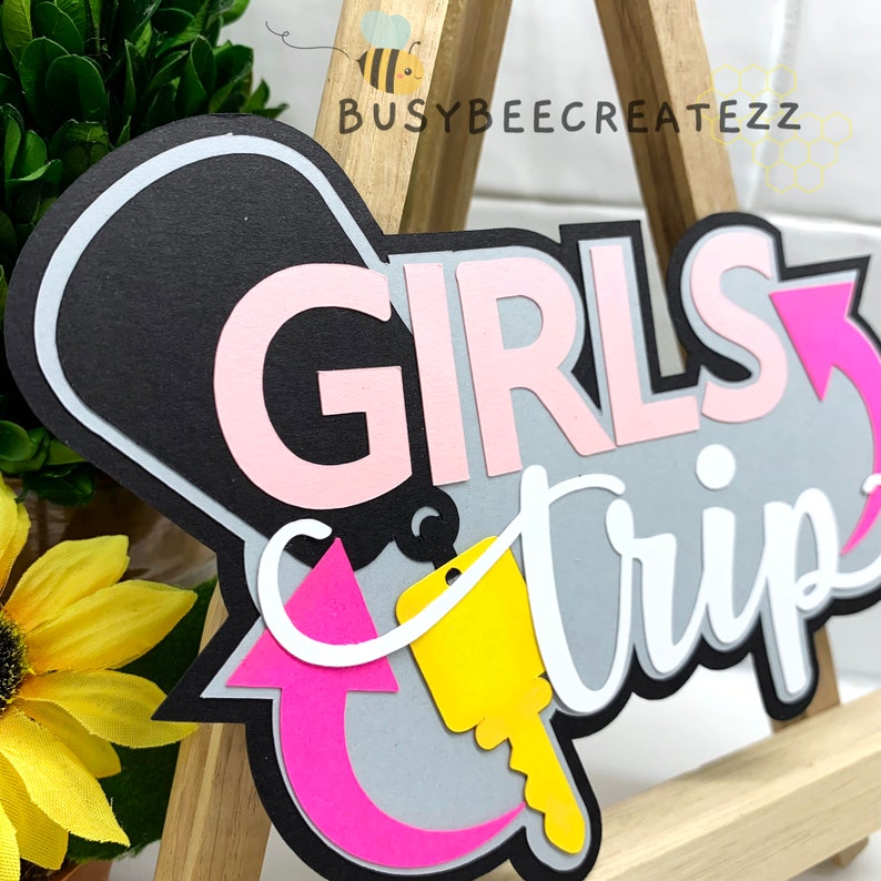 Girls Road Trip Scrapbook Title Die Cut Embellishment for Scrapbook ...