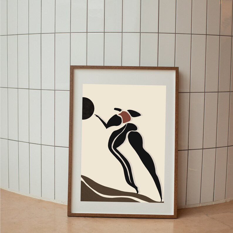 Sisyphus Minimal Illustration , Abstract Art, Digital Print, Greek ...